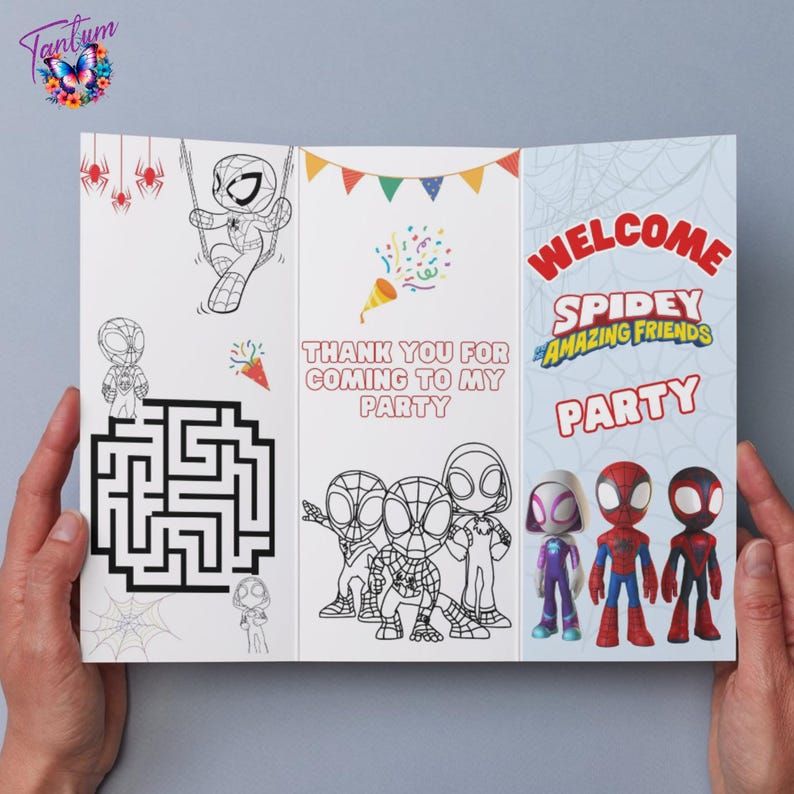 Printable SPIDEY Activity Brochure, Spidey and Friends Coloring Page ...