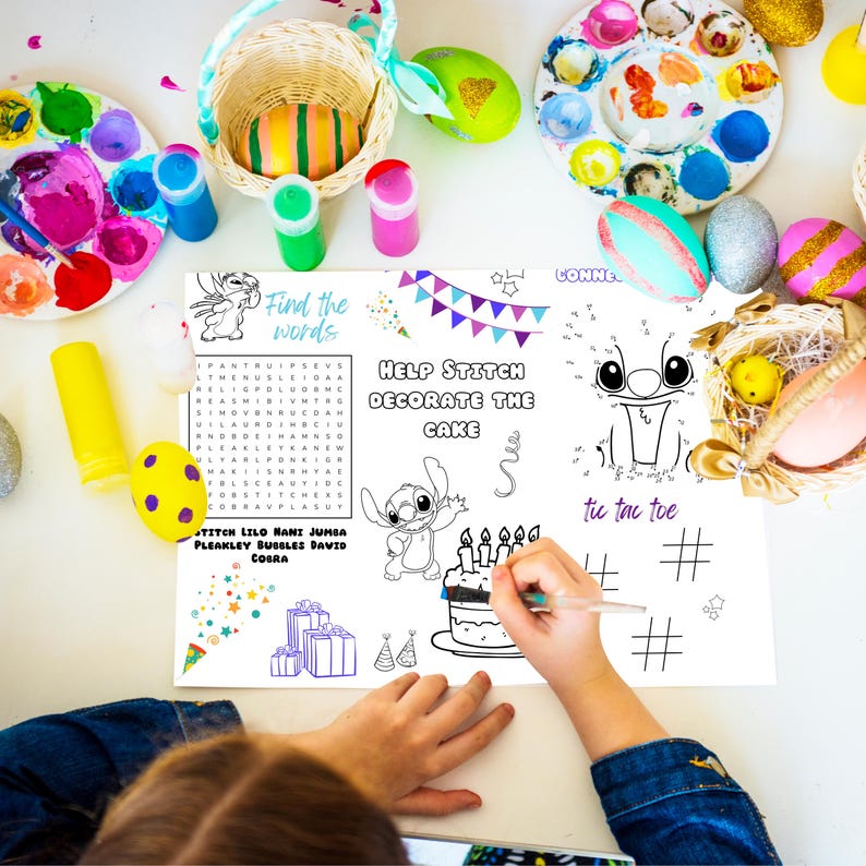 Printable Stitch Activity Sheet, Stitch Trifold, Stitch Coloring Page ...