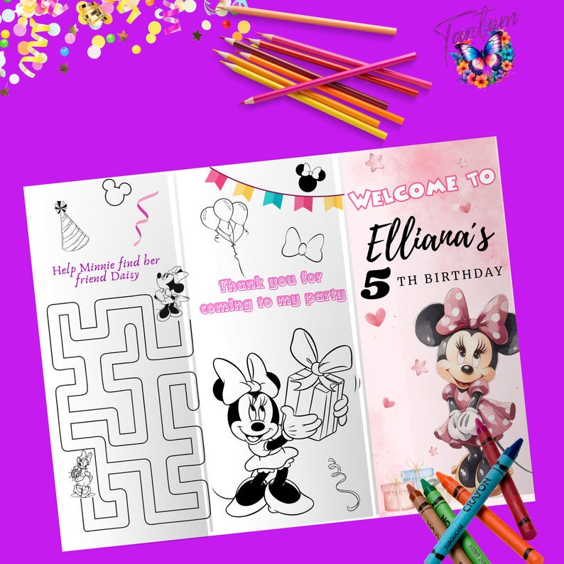 Printable Minnie Activity Sheet, Minnie Trifold Brochure, Minnie ...