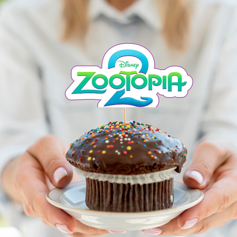 Zootopia Cupcake Topper, Zootopia2 Cupcake Topper, Zootopia Decoration ...