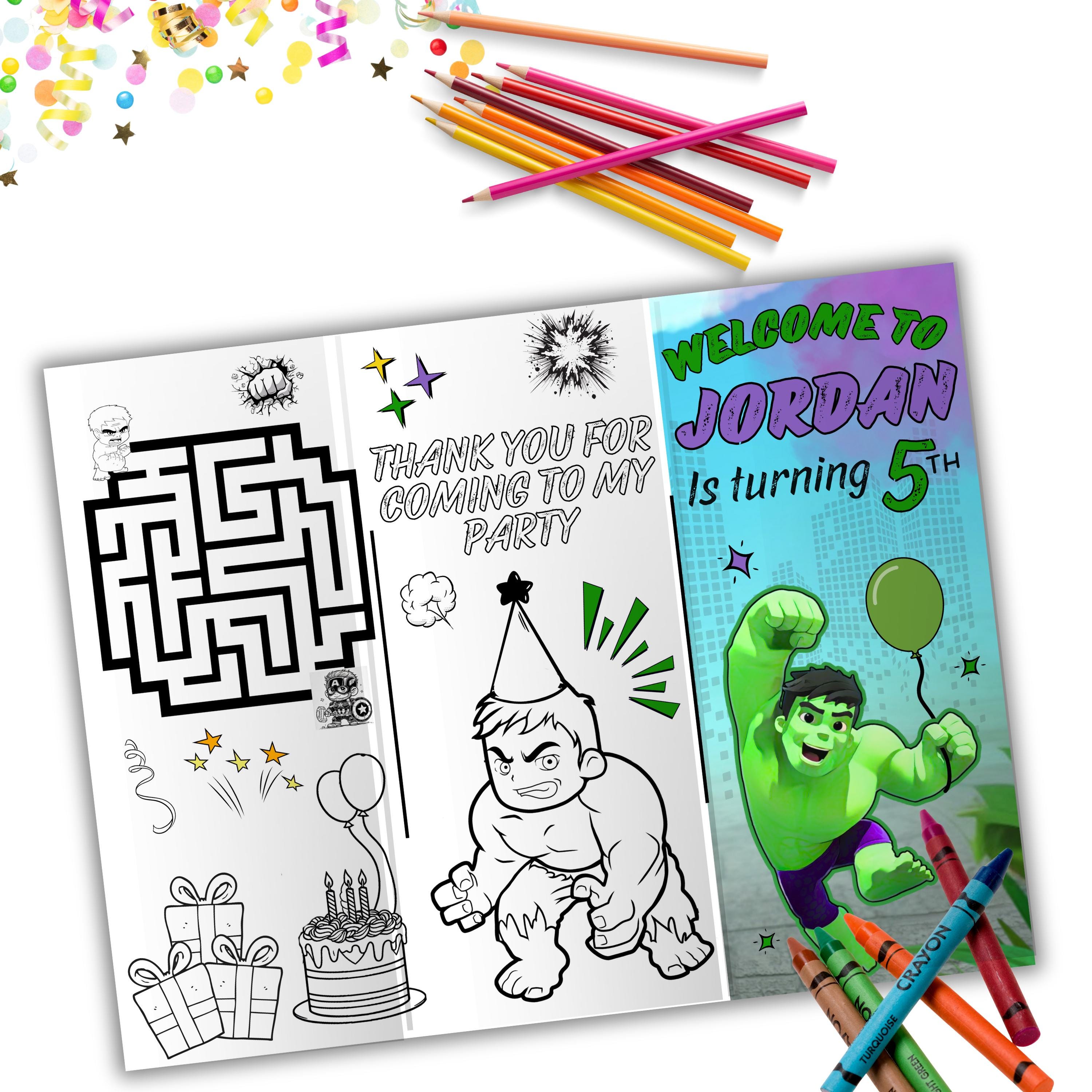 Custom Small Hulk Activity Brochure, Little Hulk Brochure, Hulk Trifold ...