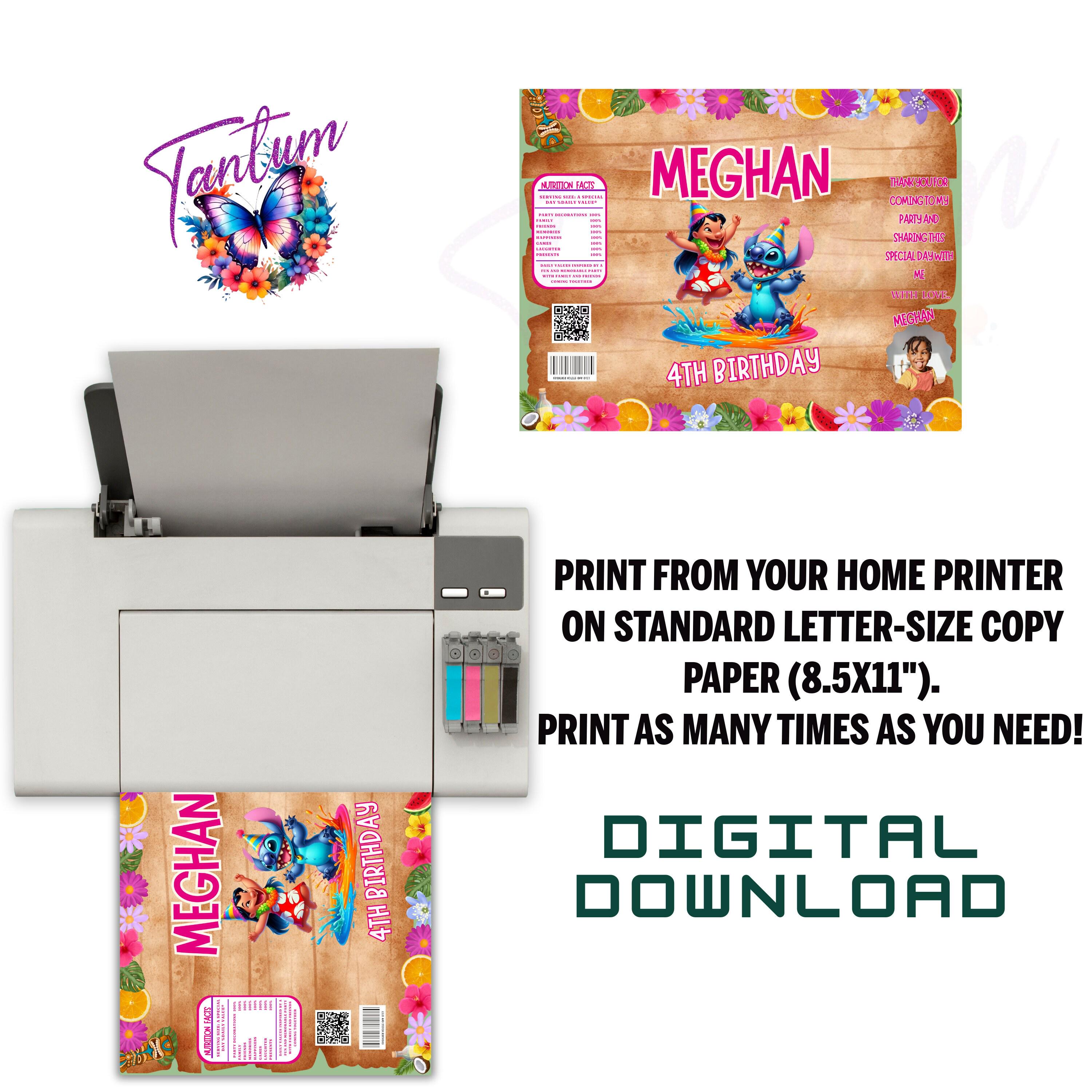 Editable Lilo and Stitch Chip Bags for Party Favors, Party Bags, Lilo ...