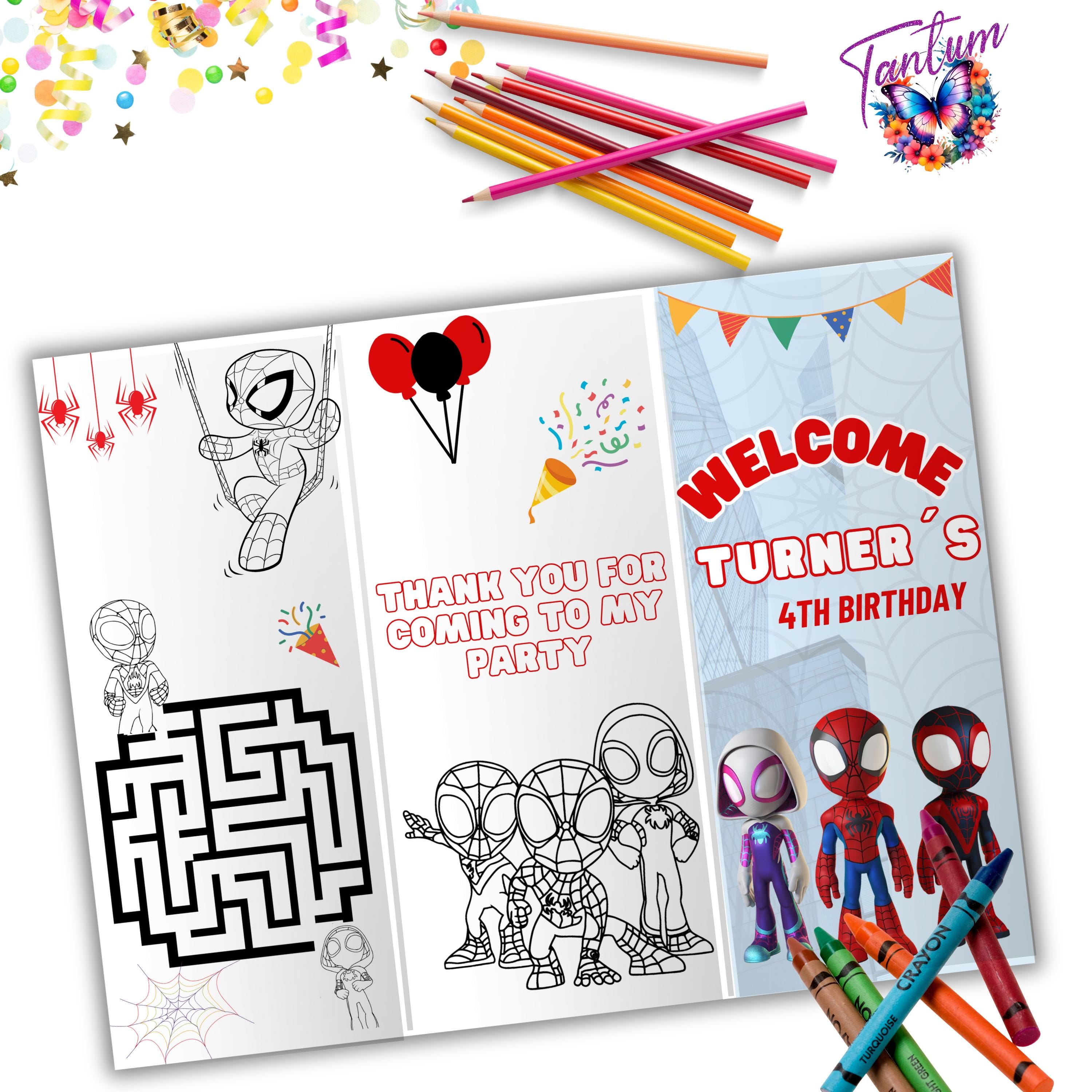 Printable Spidey Activity Sheet, Spidey Trifold, Spidey Coloring Page ...