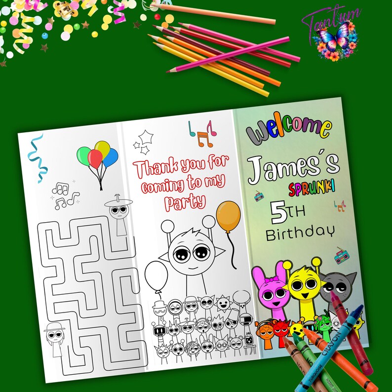 Printable Sprunki Activity, Custom Brochure, Sprunki Coloring Page ...