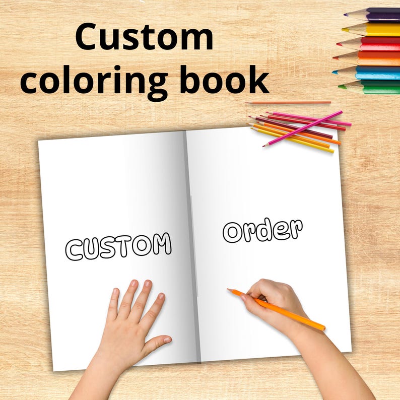 Editable Custom Mini Coloing Book, Custom Coloring Book, Customized ...