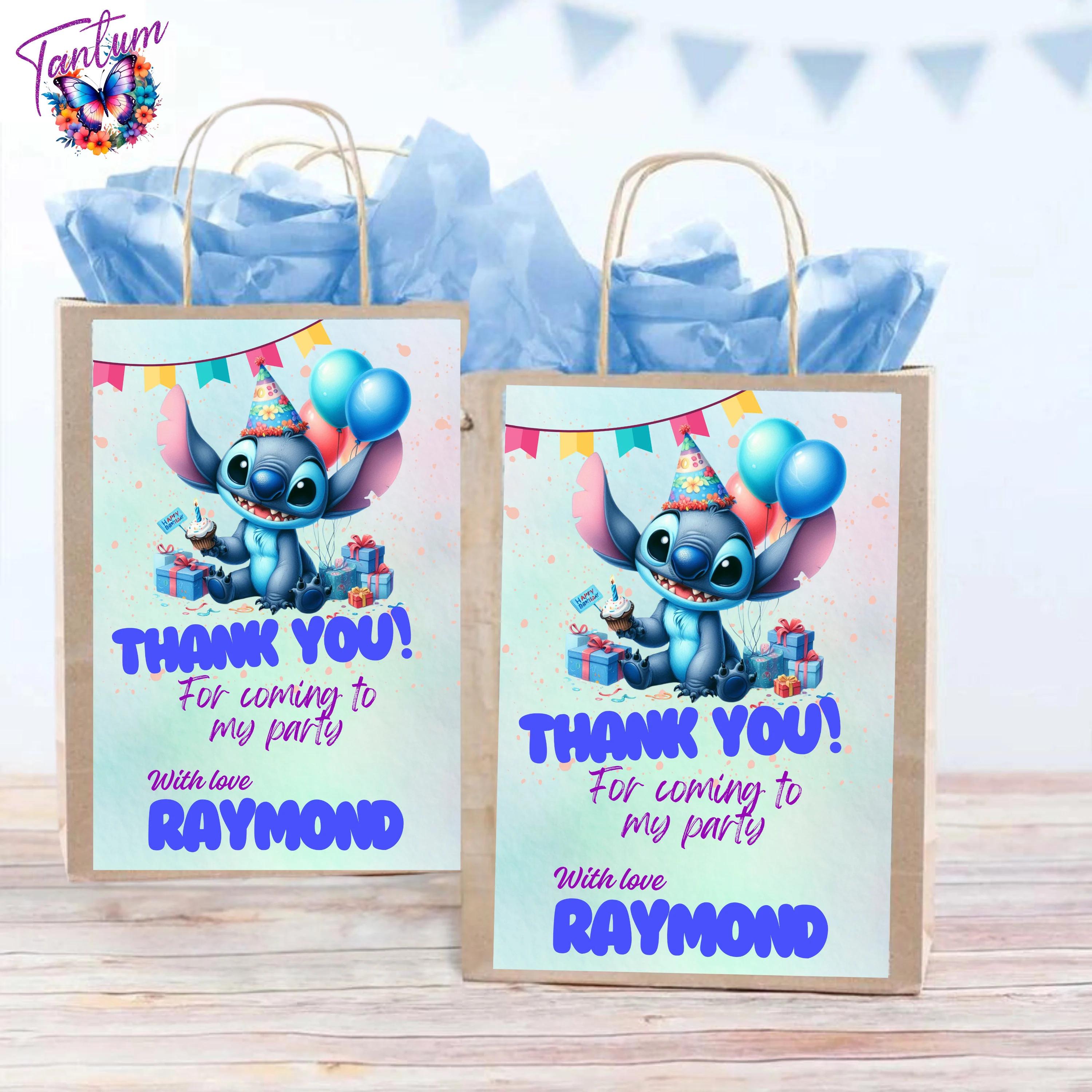 Editable Stitch Gift Bag Tags, Stitch Treat Bags, Stitch Snack Bags ...