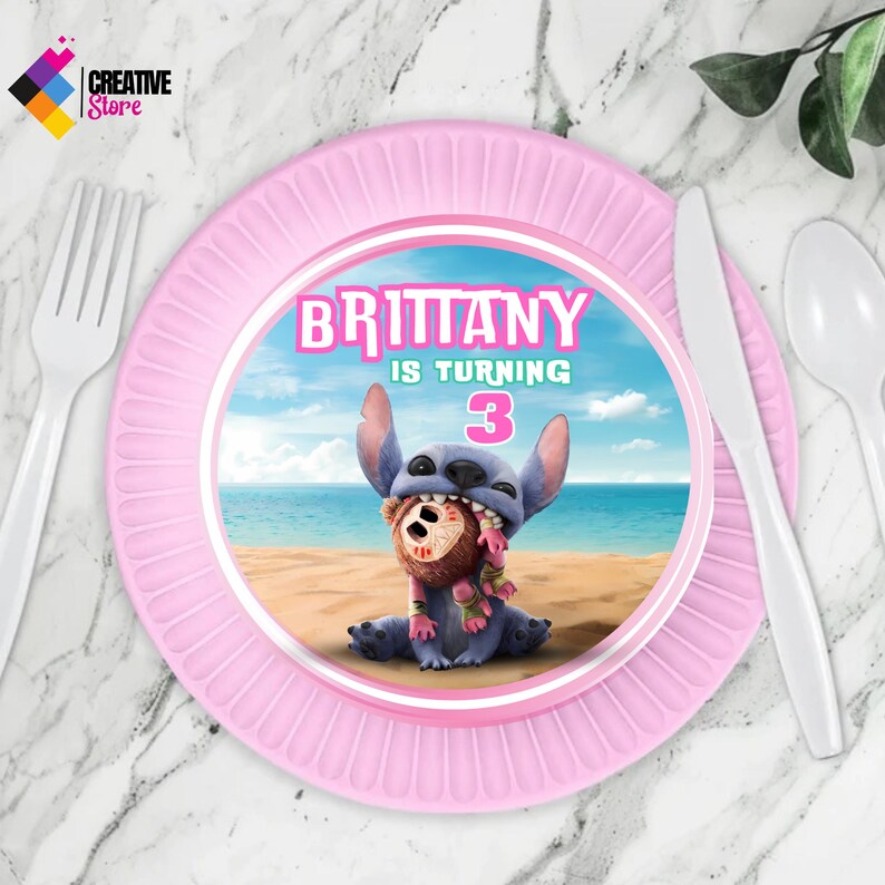 Editable Charger Plate Insert, Stitch Menu Plate, Lilo and Stitch ...