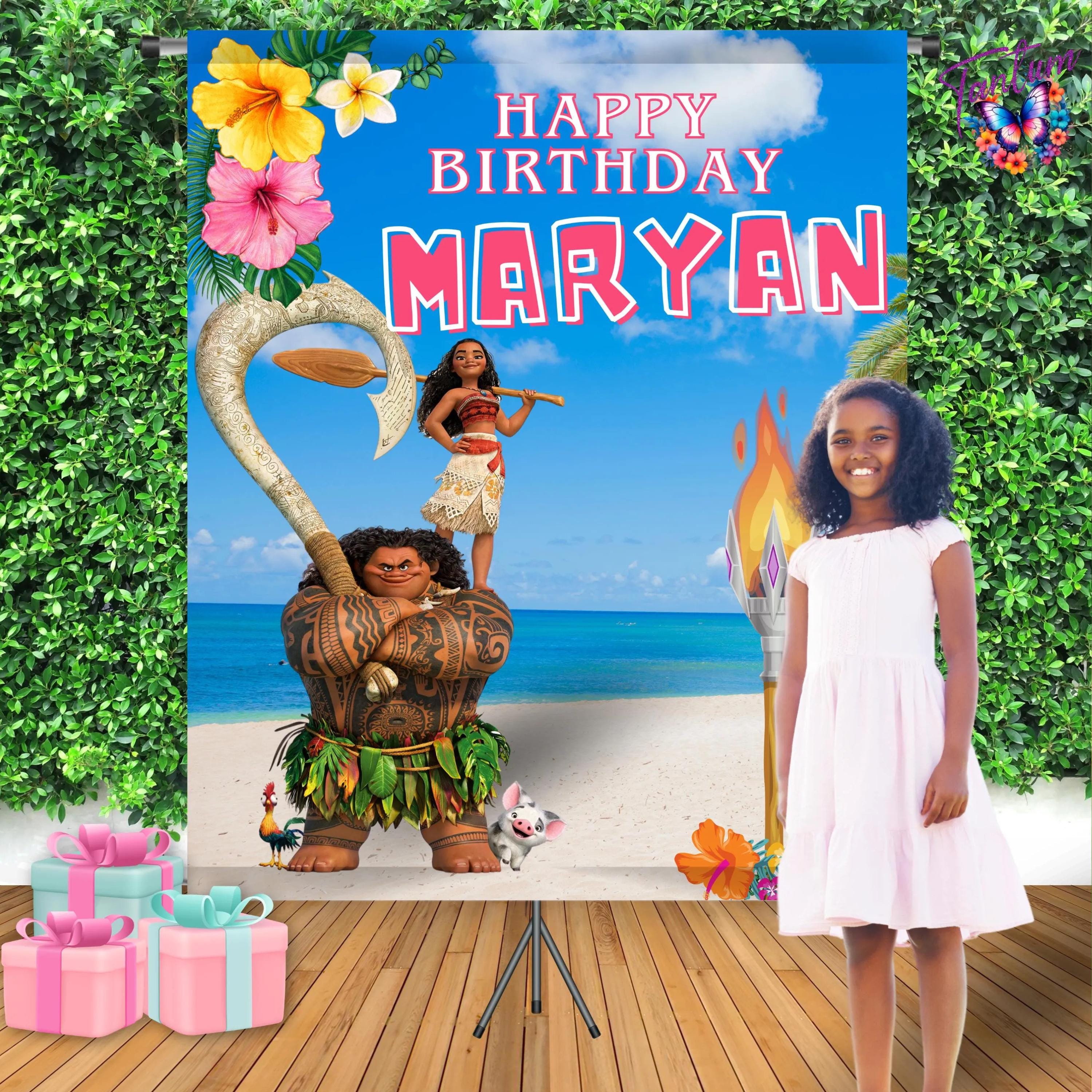 Moana Backdrop | Custom Banner | Moana 2 Birthday Party | Moana Decor ...