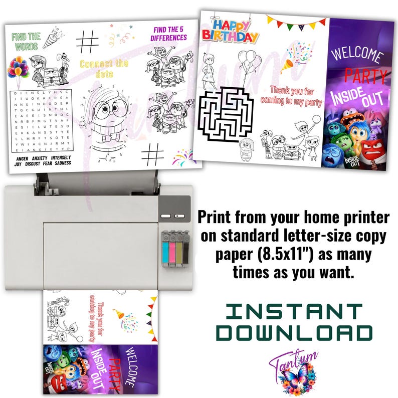 Printable Inside Out Activity Sheet, Inside Out Coloring Page, Kids ...