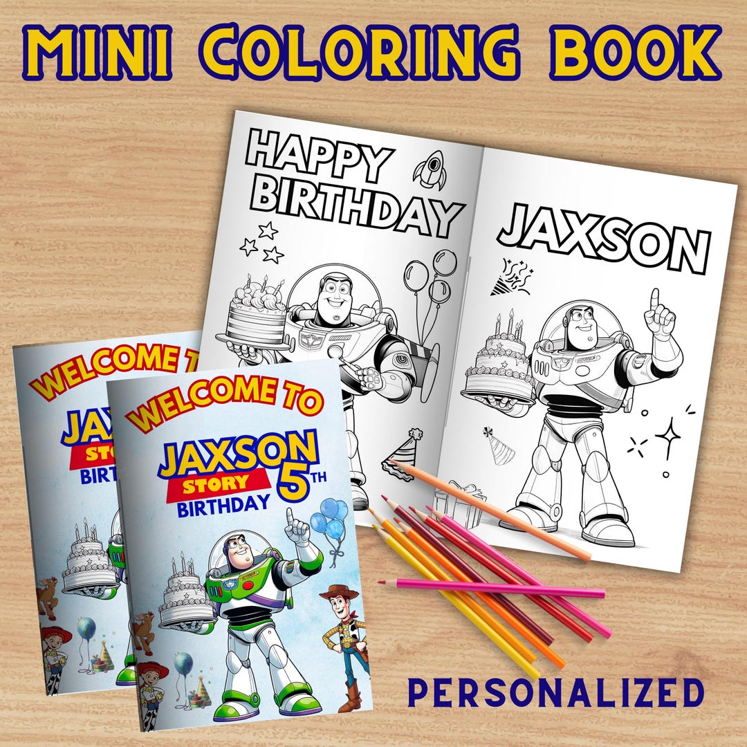 Editable Buzz Lightyear Mini Coloing Book, Buzz Lightyear Coloring Book ...