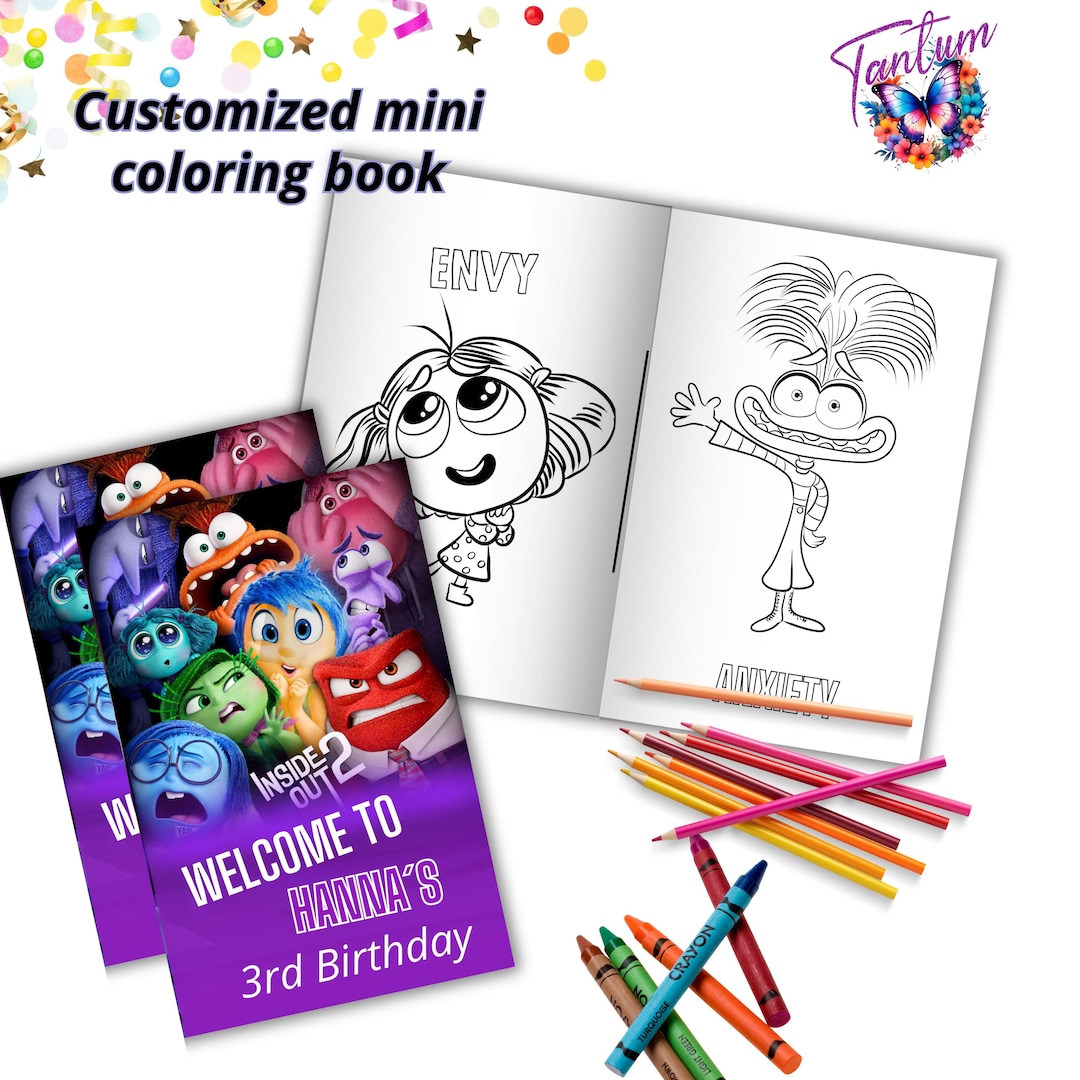 Editable Inside Out Mini Coloring Book, Inside Out Coloring Book ...