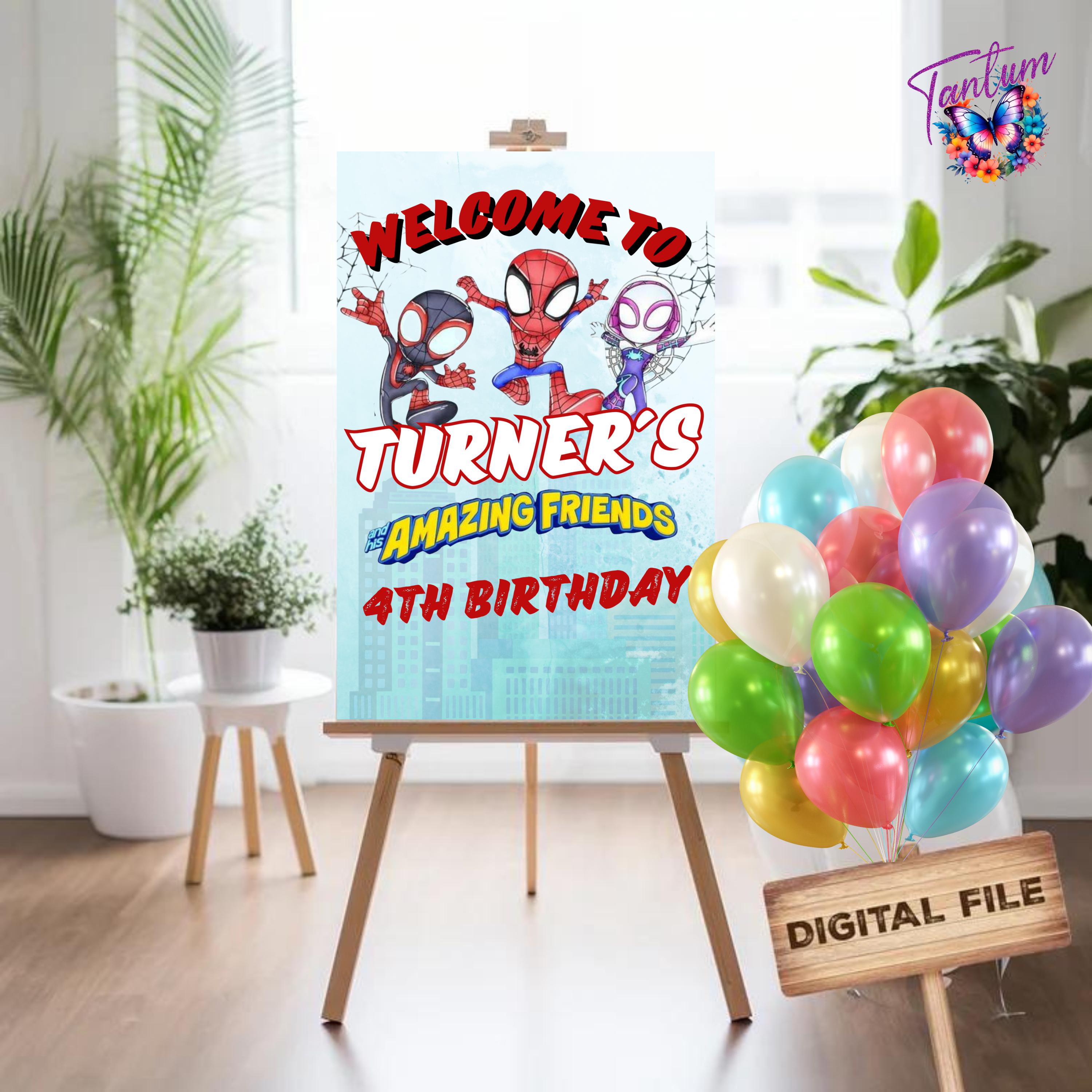 Spidey Welcome Sign, Spidey Welcome Poster, Spidey Birthday Sign ...
