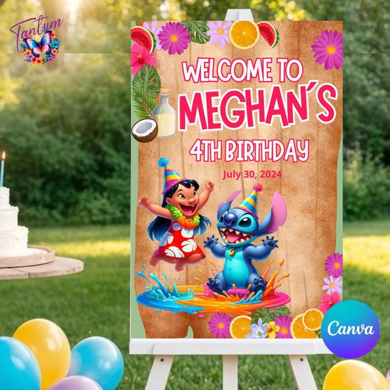 Lilo and Stitch Welcome Sign, Lilo and Stitch Welcome Poster, Lilo and ...