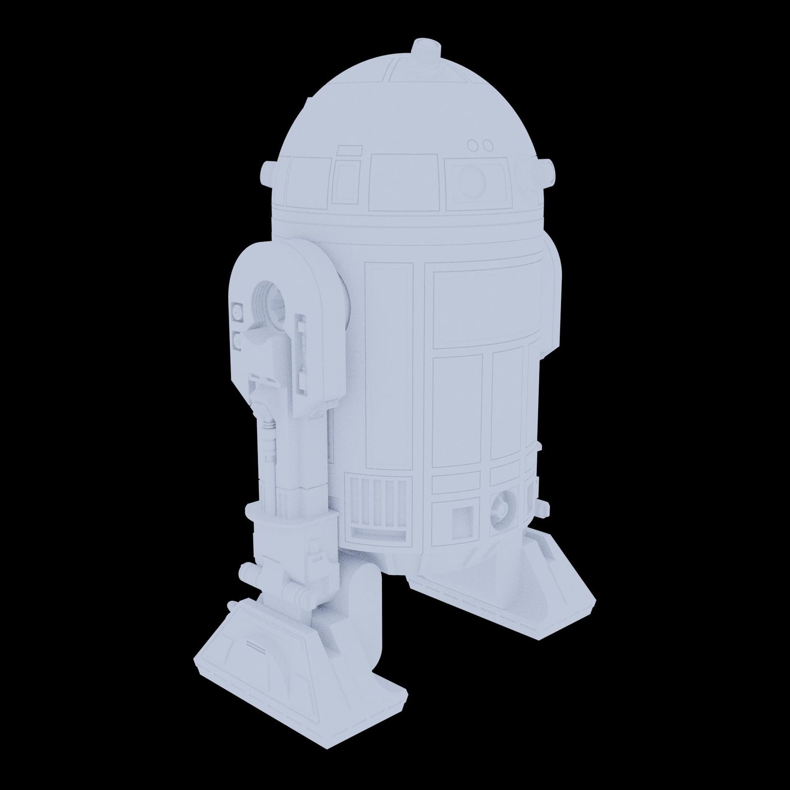 R2d2 Ready for 3d Printing and Ready for 1/6th and 1/12 Scale - Etsy