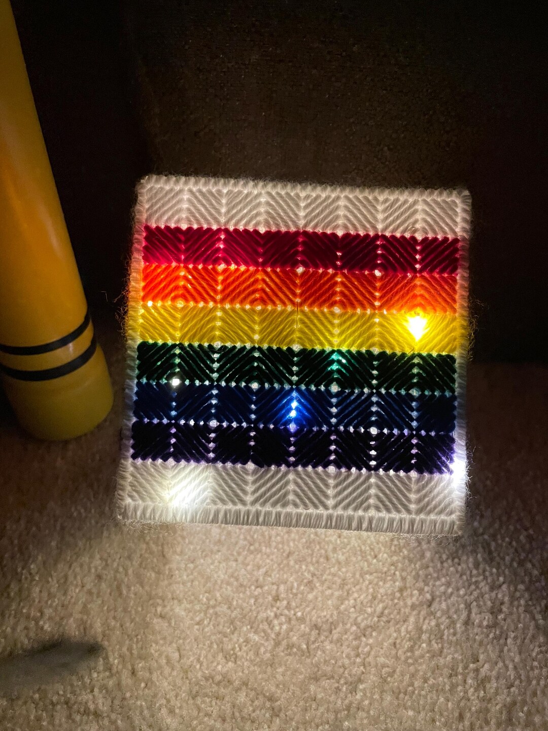 Rainbow Light-up Tissue Box Cover - Etsy