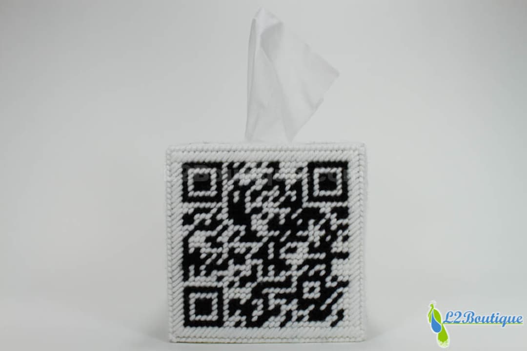 QR Code Tissue Box Cover - Etsy