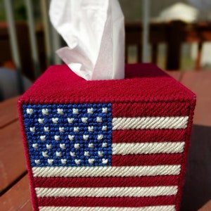 Inspired by the American Flag Tissue Box Cover - Etsy
