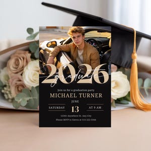 Senior 2026 Graduation Announcement Magnet 5x7 | Photo Graduation ...