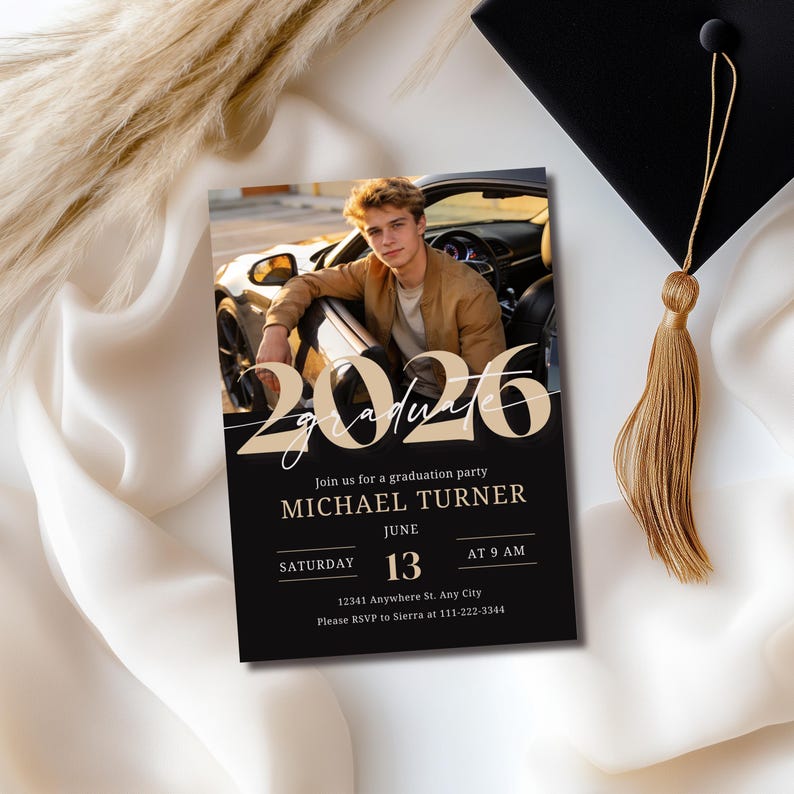 Senior 2026 Graduation Announcement Magnet 5x7 | Photo Graduation ...