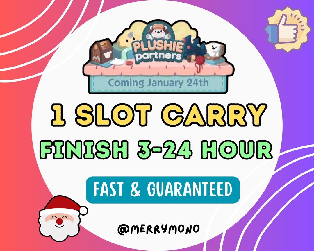Mono Go Plushie Partners 1 Slot Full Carry Finish in 3 to 24 Hour - Etsy