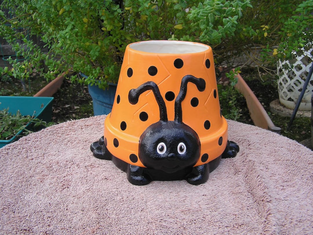 Ladybug Lovers Garden Planter Orange - Etsy