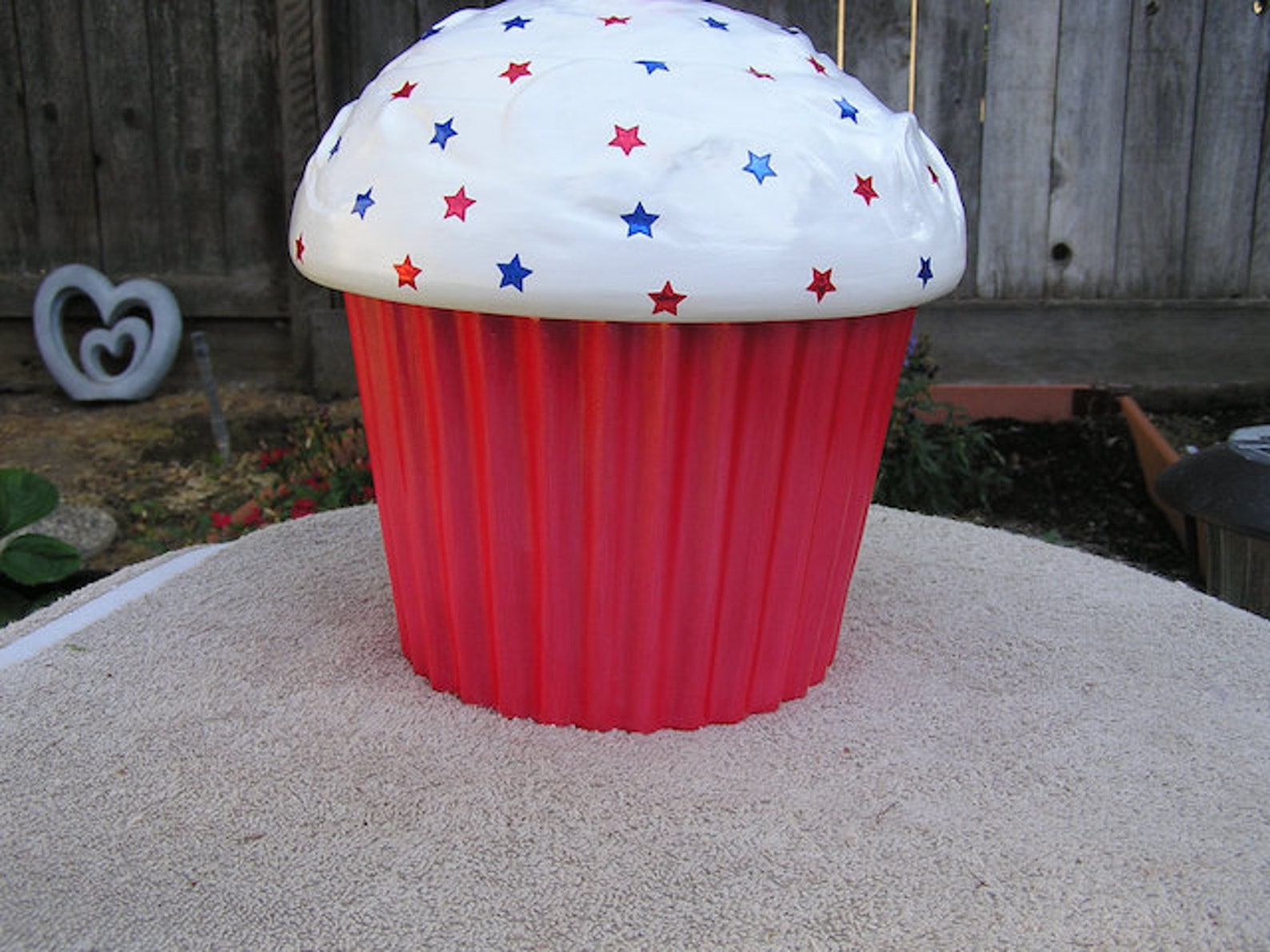 Big Liberty Patriotic Red White & Blue Cupcake Jar - Etsy