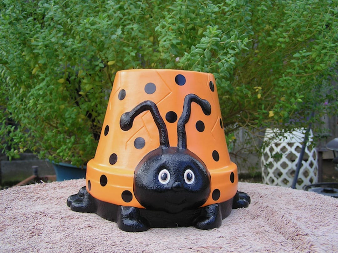 Ladybug Lovers Garden Planter Orange - Etsy