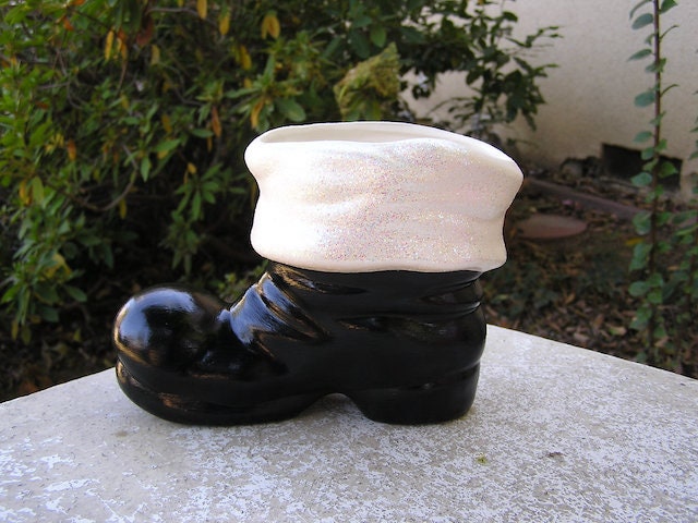 Santa Boot Candy Holder Black - Etsy