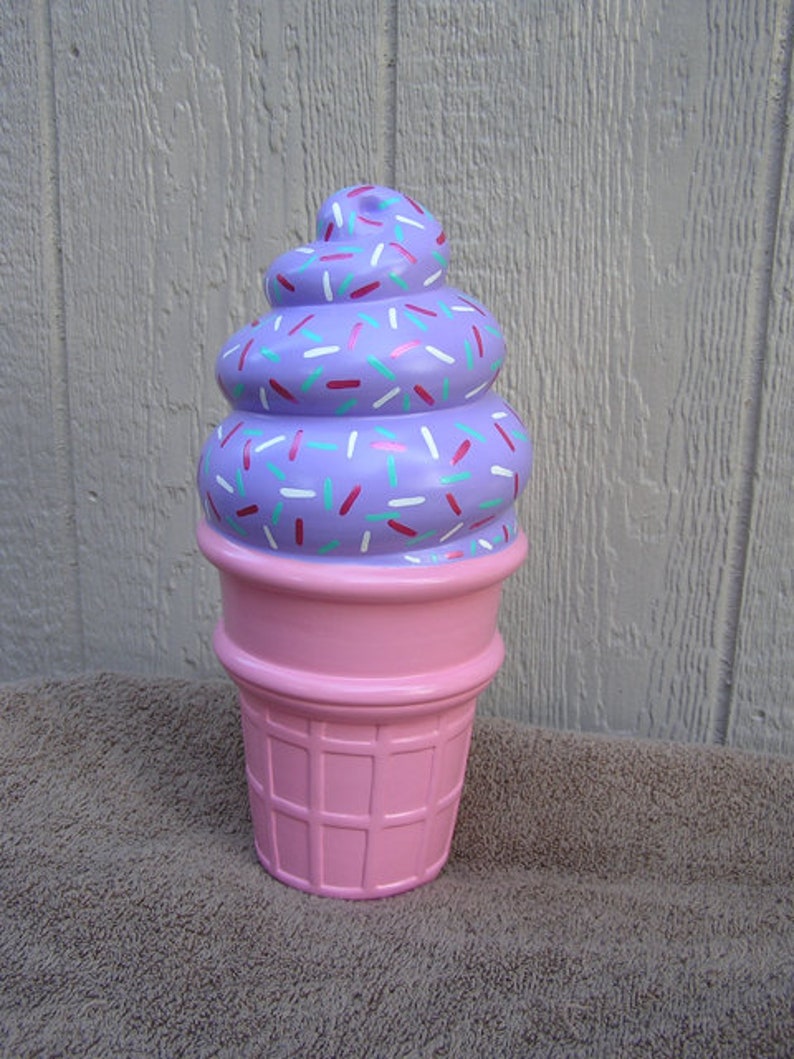 Swirled Flowering Lavender Ice Cream Bank - Etsy