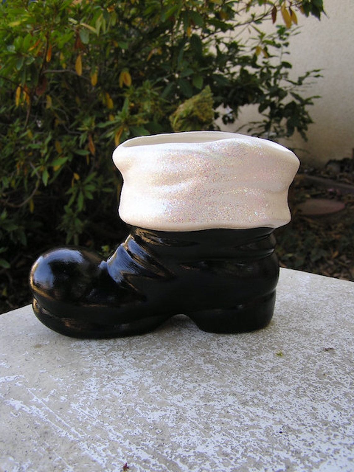 Santa Boot Candy Holder Black - Etsy