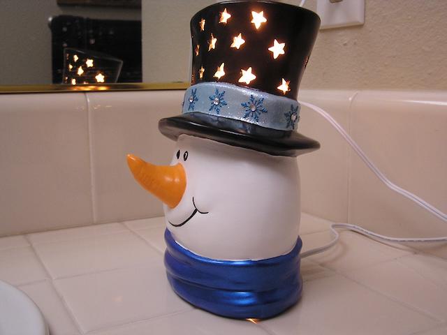 Lite up Winter Blues Snowman Desk/table Decor - Etsy