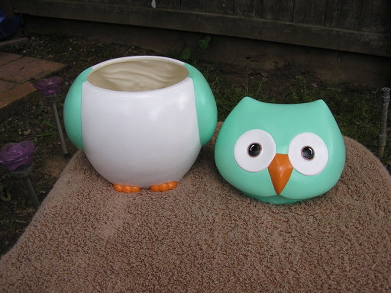Stoutly Whootiful Owl Cookie Jar Mint Green - Etsy