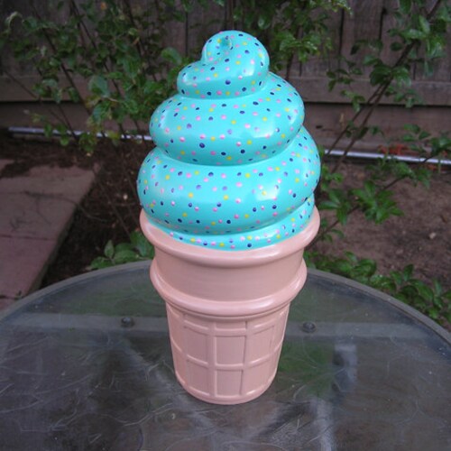 Swirled Morning Light Polka Dot Party Ice Cream Bank - Etsy