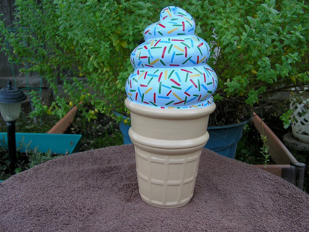 Swirled Blueberry Sprinkle Party Ice Cream Bank - Etsy