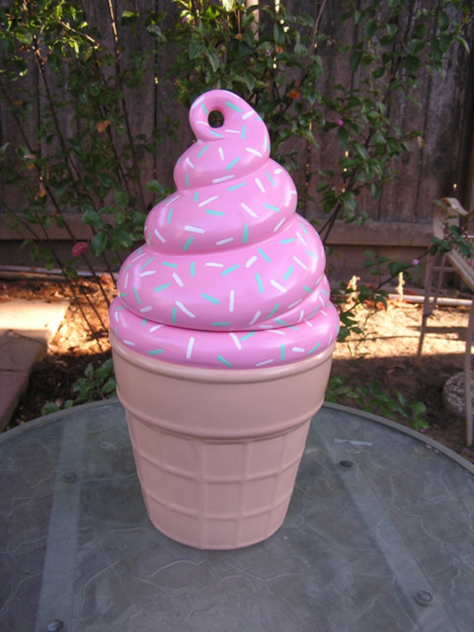 Swirled Cherry Blossom Spring Sprinkles Ice Cream Cookie Jar - Etsy