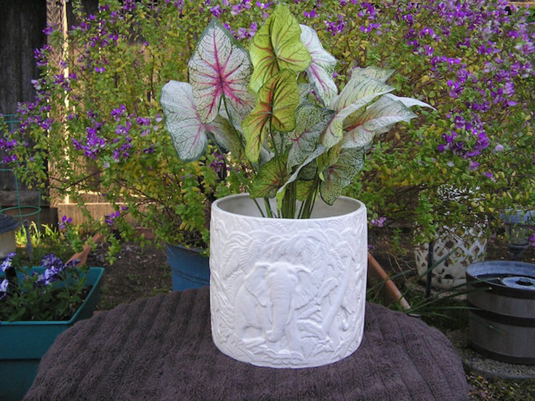 Majestic Elegantly Glazed Elephant Garden Pot - Etsy