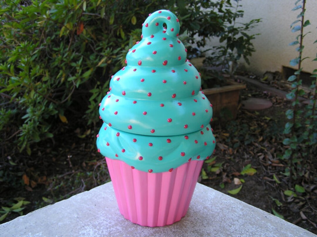 Swirled Turquoise Candy 3-D Raspberry Candy Dot Delight Cupcake Jar - Etsy