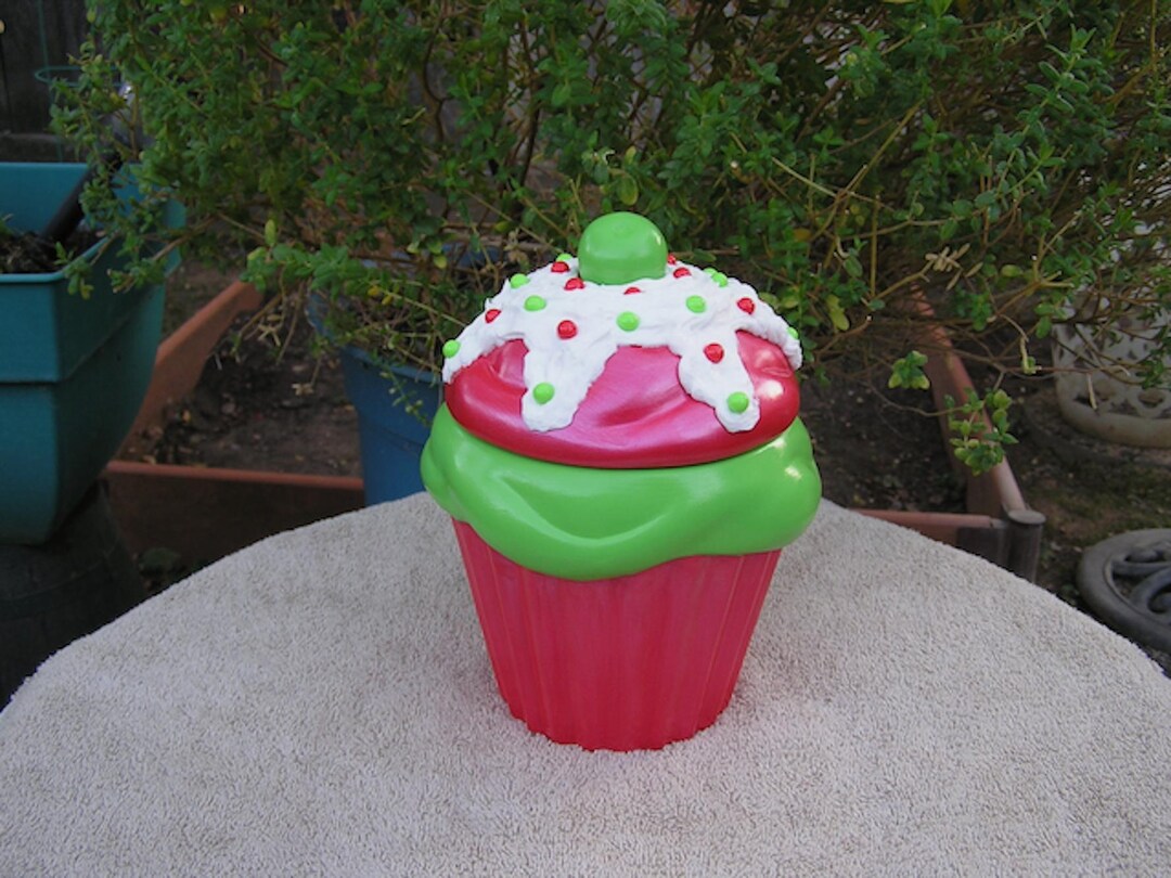 Ready to Ship Frosted Grinch Munch Cupcake Jar - Etsy
