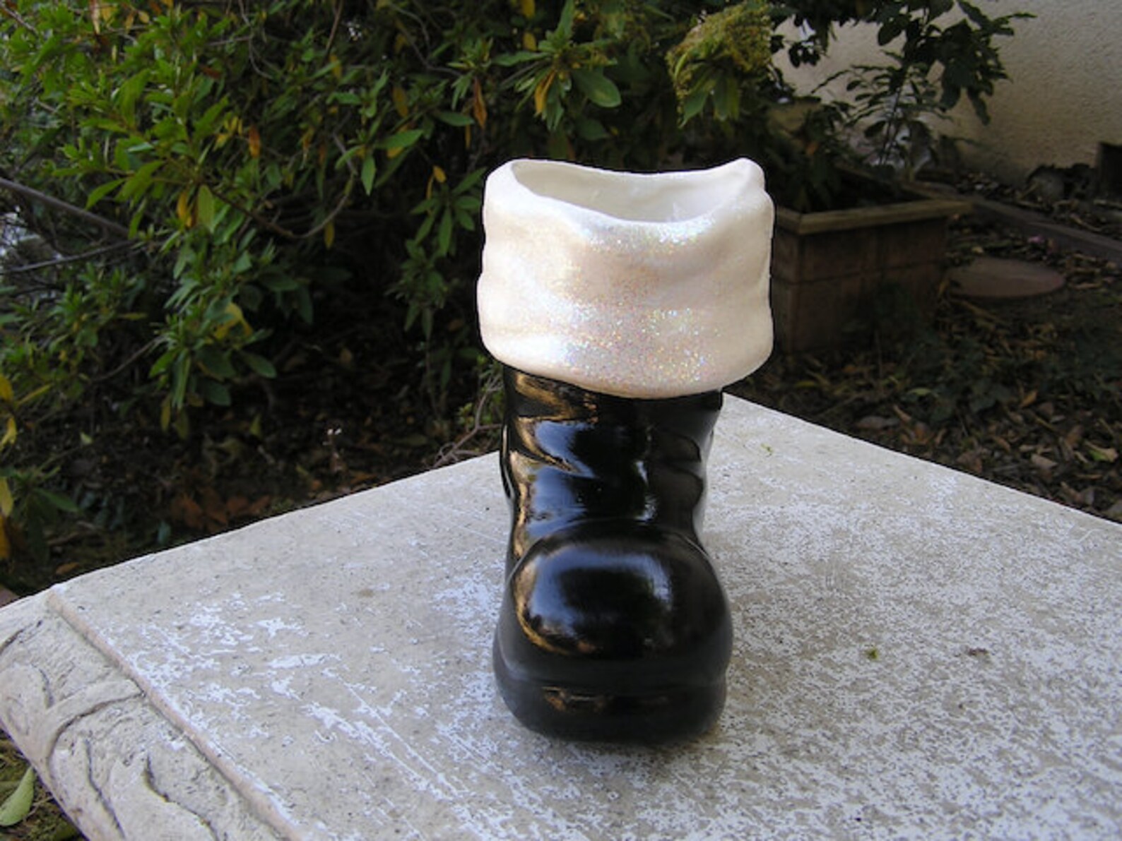 Santa Boot Candy Holder Black - Etsy