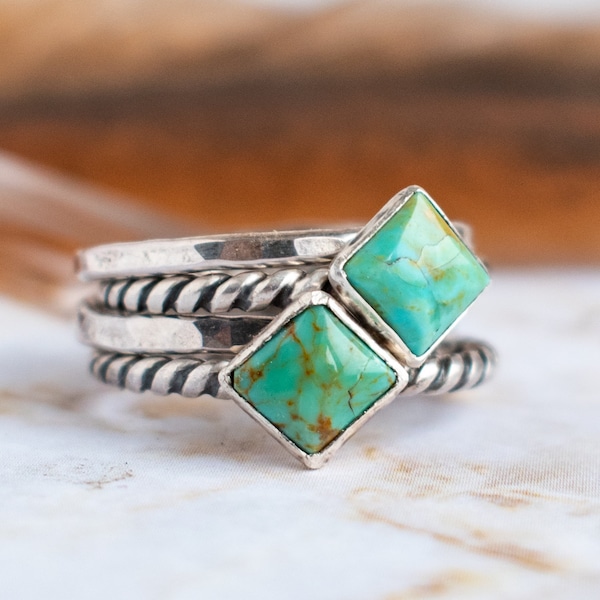 Sterling Silver & Turquoise Rings - Etsy