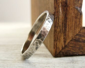 Rustic Silver Ring | Etsy