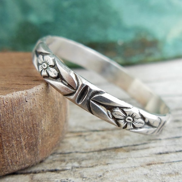 Rustic Silver Ring - Etsy