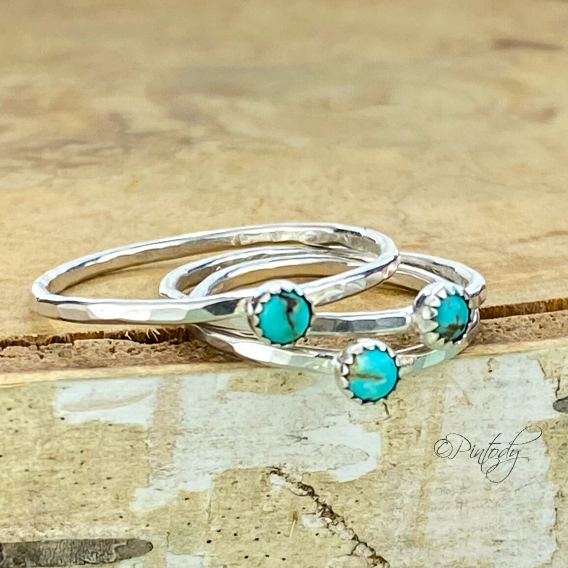 Western Bridal Jewelry Cowboy Culture Ring, Turquoise Stack Ring ...