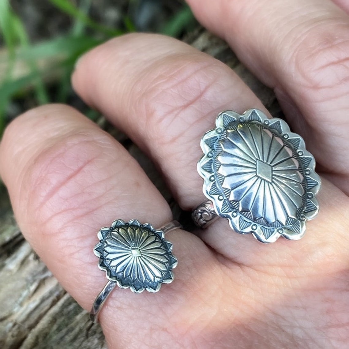Big Concha Ring Sterling Silver Ring Statement Ring Western Ring ...