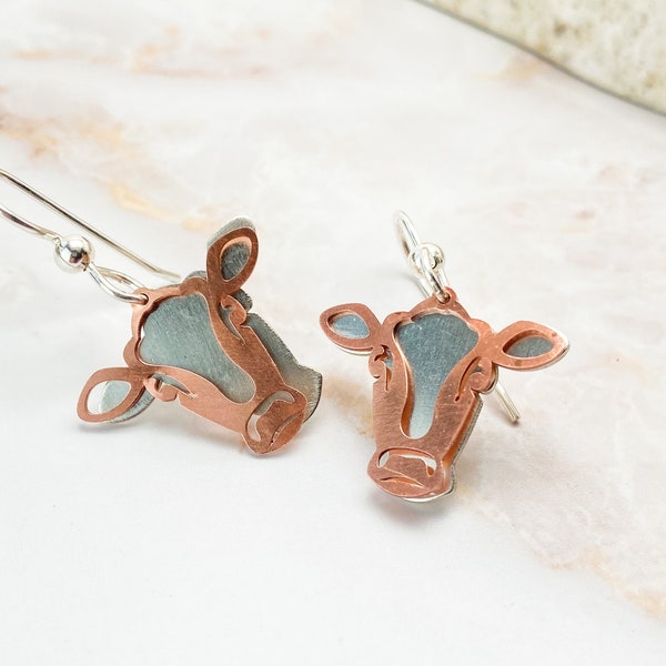 Cow Earrings - Etsy