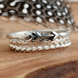 Dainty Arrow Ring - Sterling Silver - Arrow Rings - Boho Jewelry ...