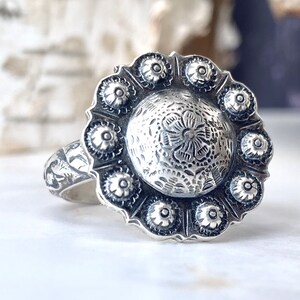 Concho Ring Sterling Silver Southwest Style Ring, Cowgirl Jewelry ...