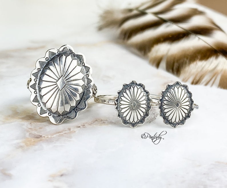 Big Concha Ring Sterling Silver Ring Statement Ring Western Ring ...