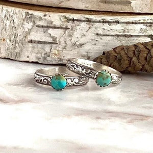 Western Bridal Jewelry Cowboy Culture Ring, Turquoise Stack Ring ...