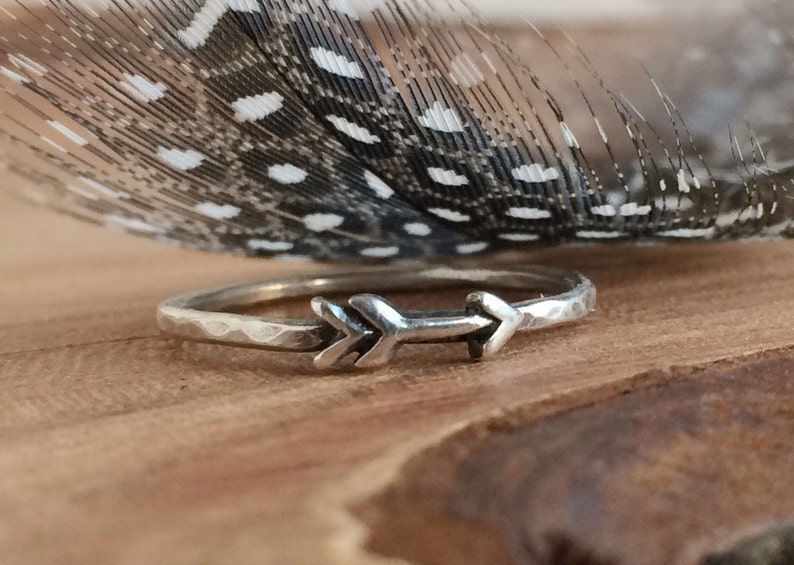 Dainty Arrow Ring Sterling Silver Arrow Rings Boho - Etsy